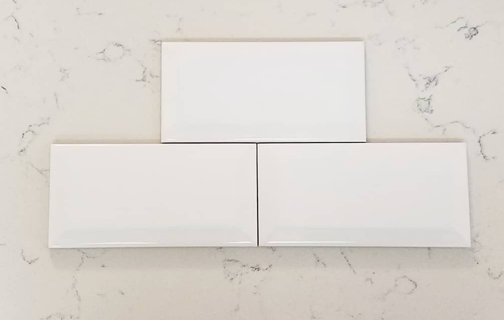 10x20 Beveled White Subway Tile: KES 1,200/sqm