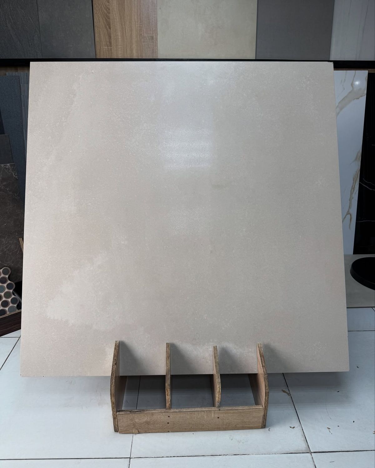 60x60 Cream Porcelain Tile: Twyford Nano Polished KES 1355